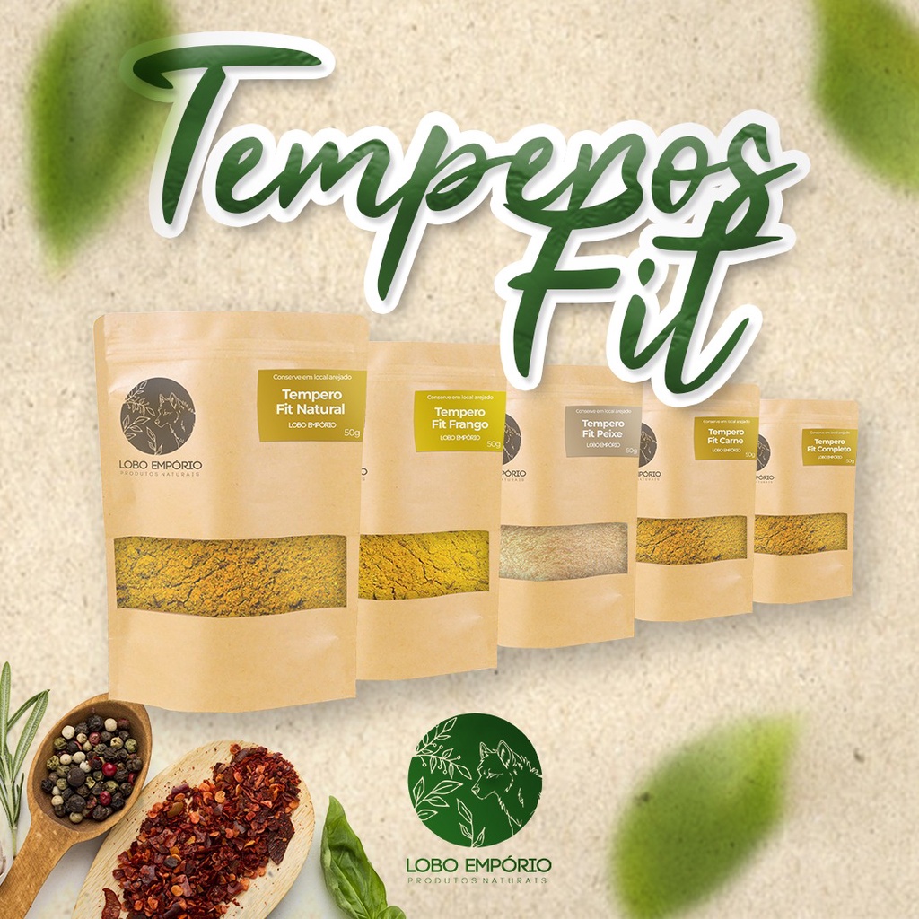 Temperos Naturais Fit 50gr Lobo Empório | Shopee Brasil