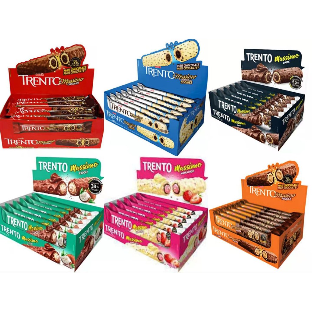 Chocolate Trento Massimo 30g Caixa C/16- Atacado Div.sabores | Shopee ...