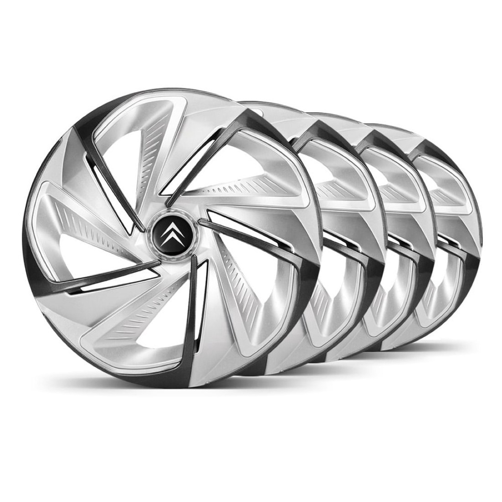 Jogo Calota Nitro Aro 14 Prata / Grafite Emblema Preto Citroen C5 ...