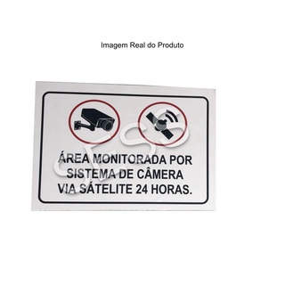 Placa Indicativa Area Monitorada Por Cameras | Shopee Brasil