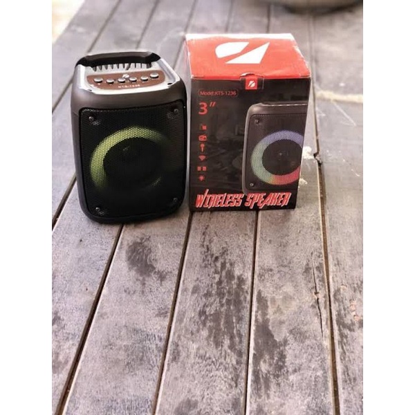 Caixa de som Bluetooth com Led RGB KTS-1236 | Shopee Brasil