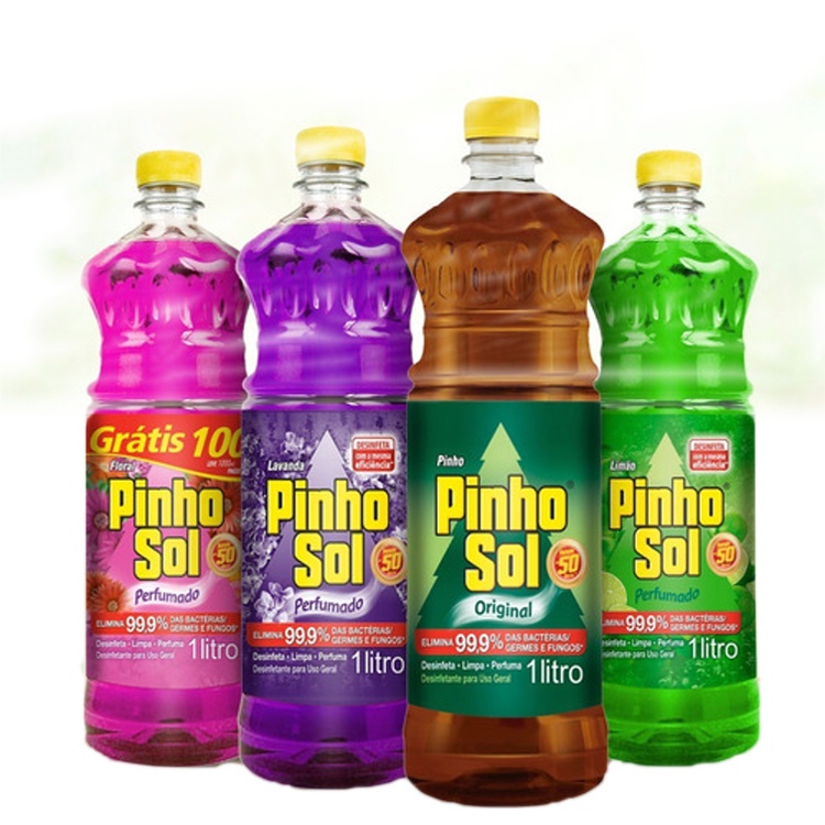 Pinho sol desinfetante para uso geral de 1L ou 500ml | Shopee Brasil