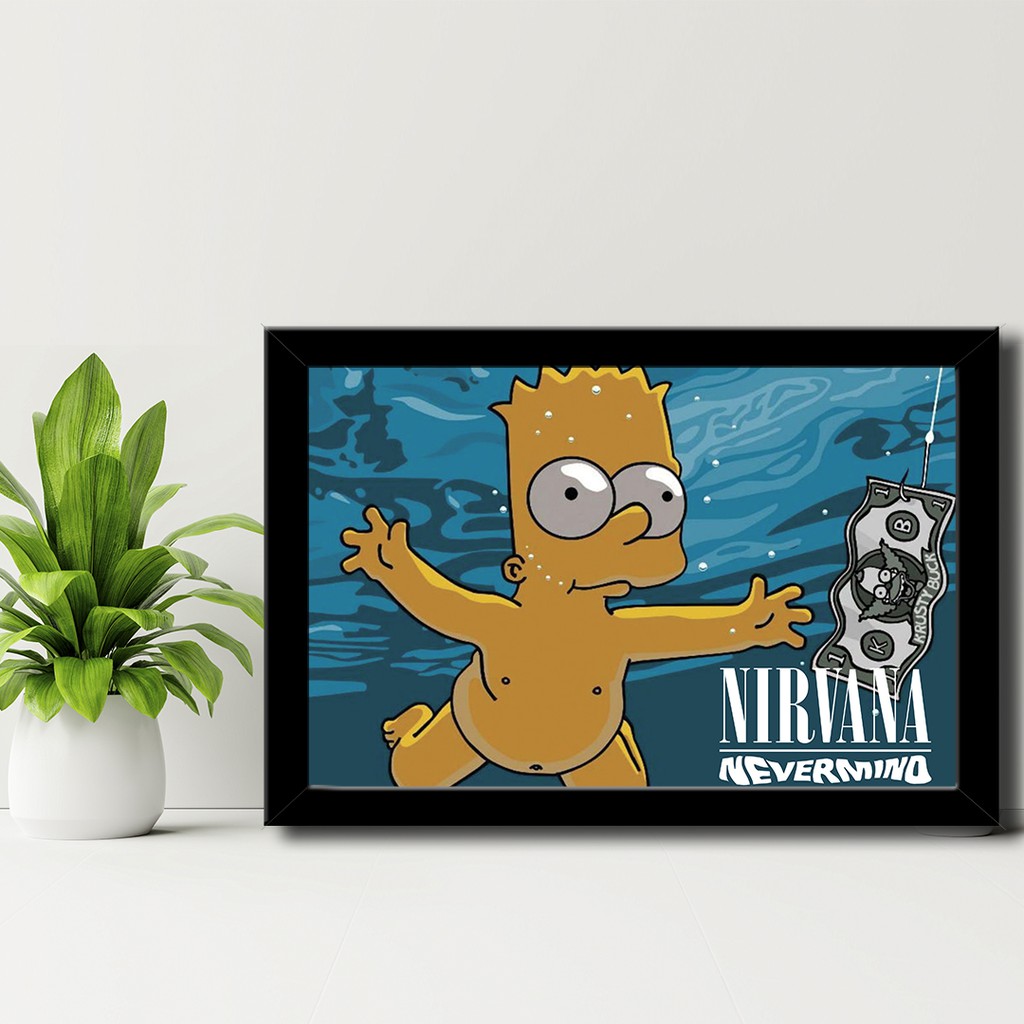 Quadro Nirvana 33x23cm Mdf Shopee Brasil