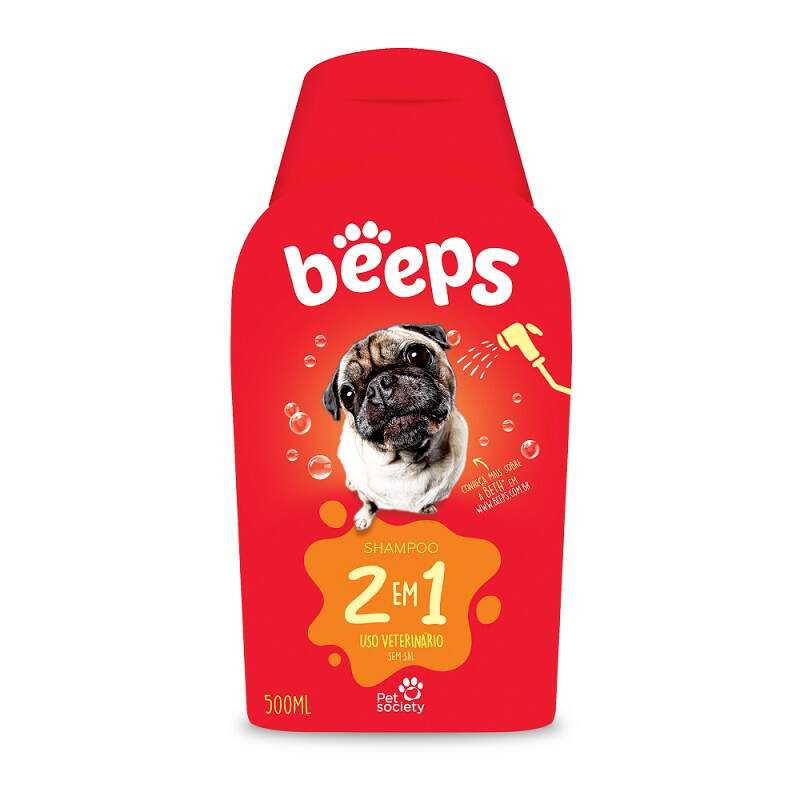 Shampoo 2 em 1 Beeps Pet Society 500ml | Shopee Brasil
