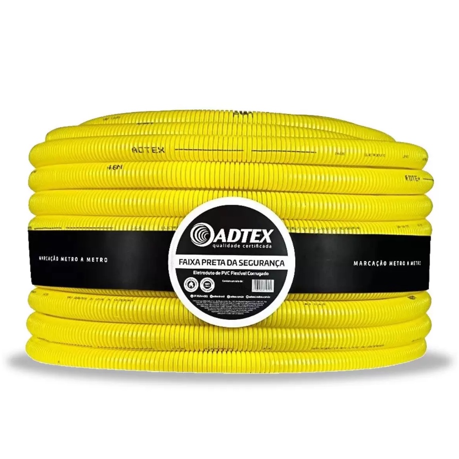 Rolo Conuíte Eletroduto Corrugado 1/2 Polegada 20mm 50 Metros Amarelo ...