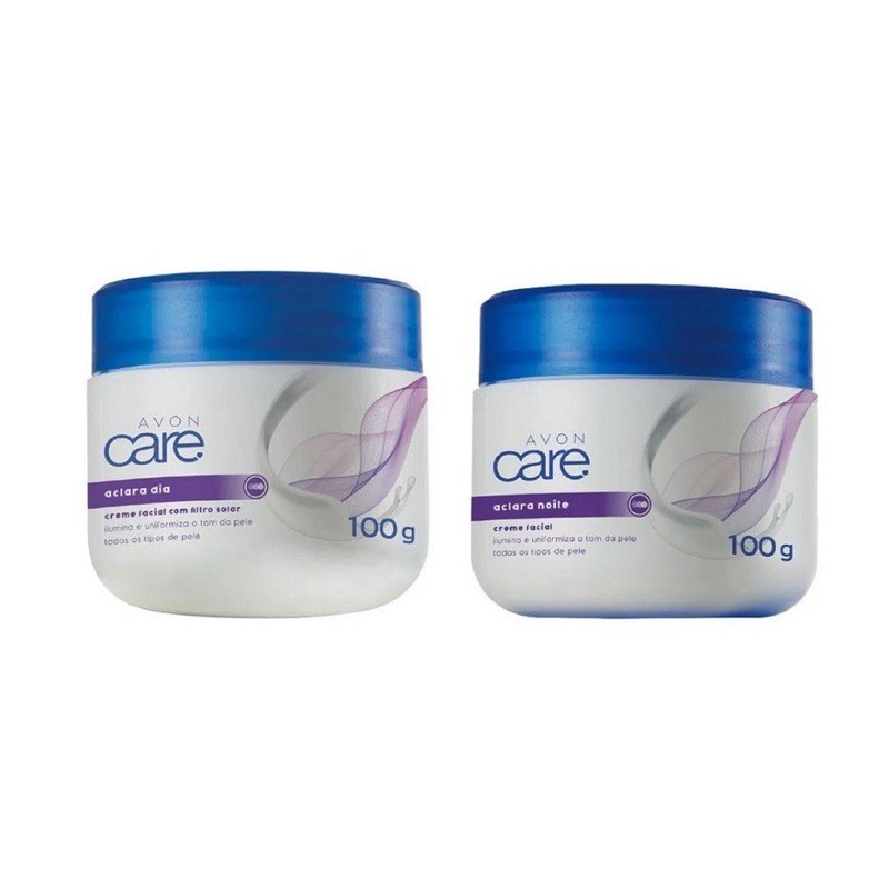 Avon Care Creme Facial Aclara dia e Aclara Noite - 100g cada Skin Care ...