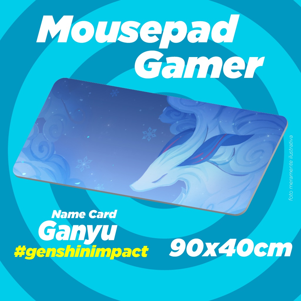 Mouse Pad Gamer Personalizado - Namecard Ganyu - Genshin Impact ...