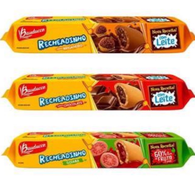 Biscoito Recheado Bauducco Recheadinho 104g | Shopee Brasil