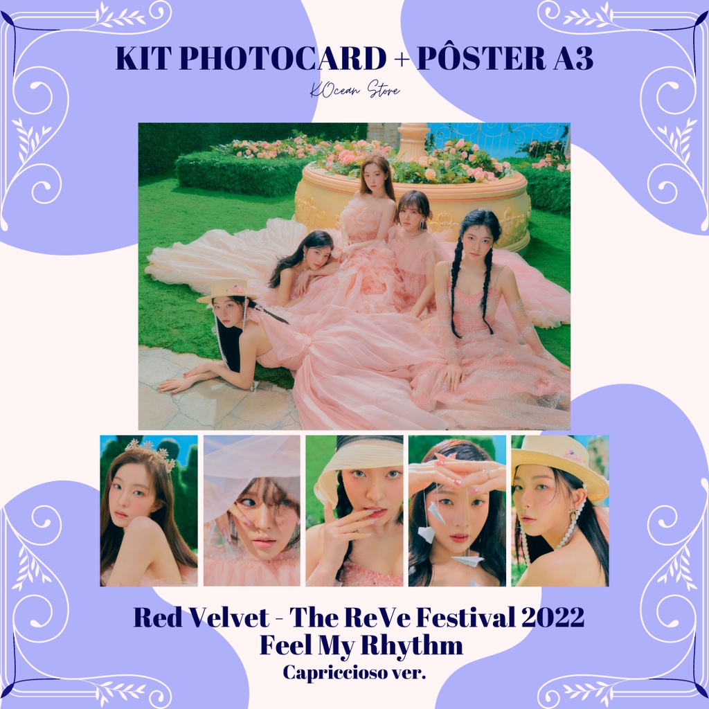 Kpop Red Velvet The ReVe Festival 2022 Feel My Rhythm (Capriccioso ver.) Kit com 5 Photocards e ...
