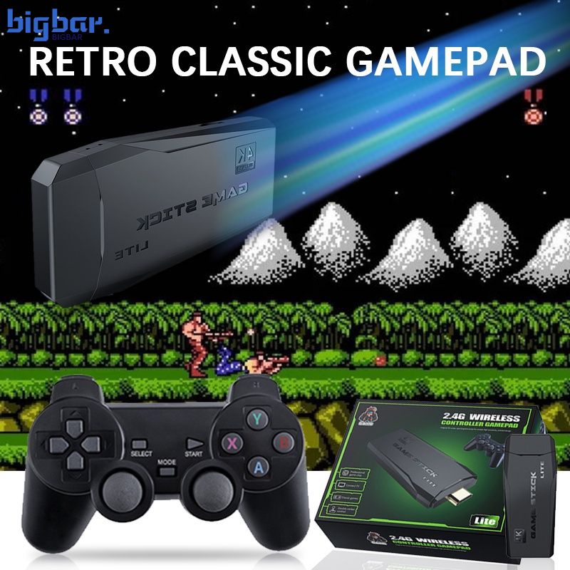 4K TV Video Game Console Player Stick Retro Game 10000 Games bigbar ...