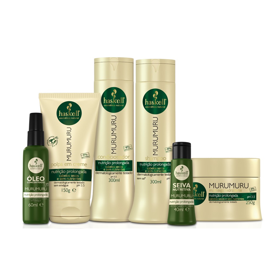 Kit Completo 300ML Murumuru Haskell (6itens) | Shopee Brasil