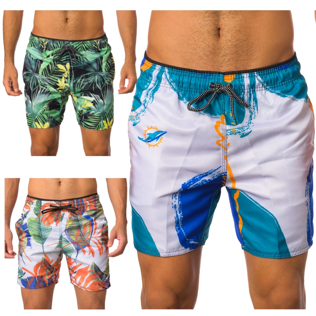 Short Praia Masculino Kit Com 3 Tecido Grosso - Desconto no Preço