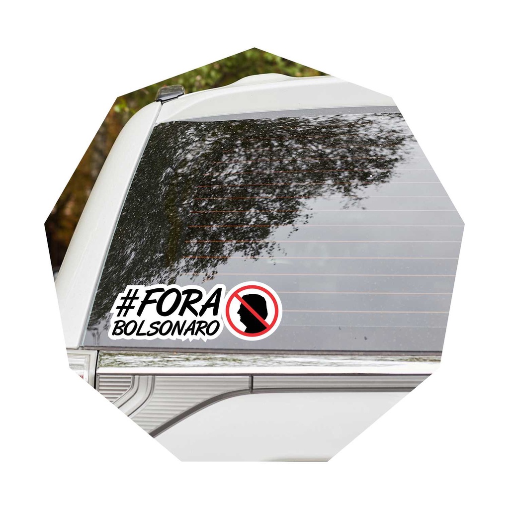 Kit 9 Adesivos Sticker Fora Bolsonaro 20cm x 7cm | Shopee Brasil