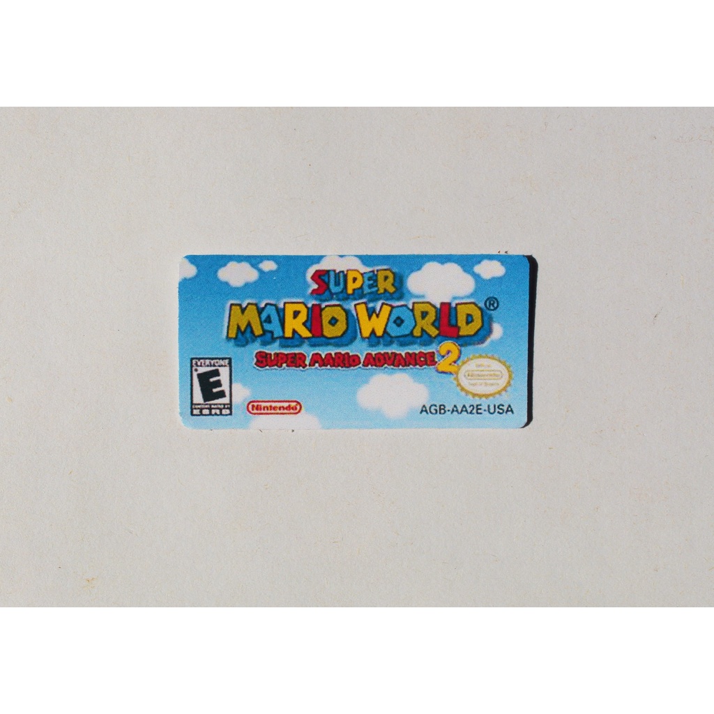 Label Etiqueta Super Mario Advance 2 Super Mario World Para Cartucho ...
