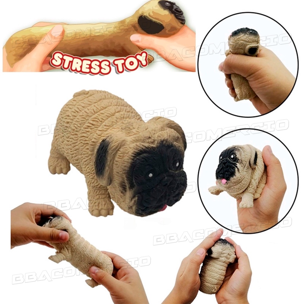 Brinquedo de Apertar Pug Squishy Fidget Toy Anti Stress Sensorial ...