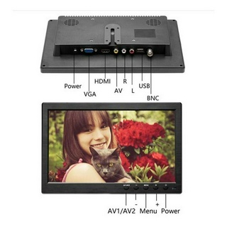 Monitor Automotivo Lcd Color 10 Polegadas Hdmi/vga/av/usb | Shopee Brasil