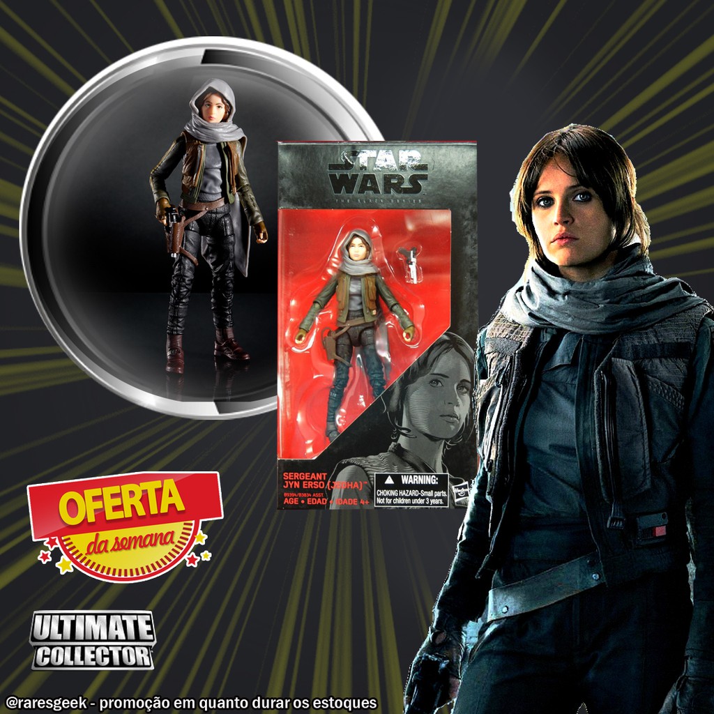 Star Wars Sergeant Jyn Erso Black Series Hasbro | Shopee Brasil