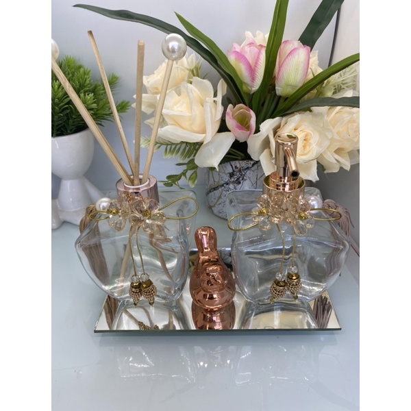 kit Lavabo luxo Estela rose gold | Shopee Brasil