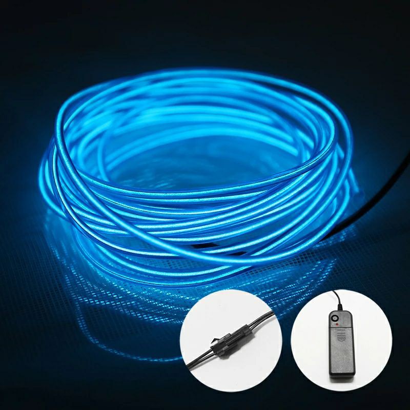fio led Neon azul 3 metros | Shopee Brasil