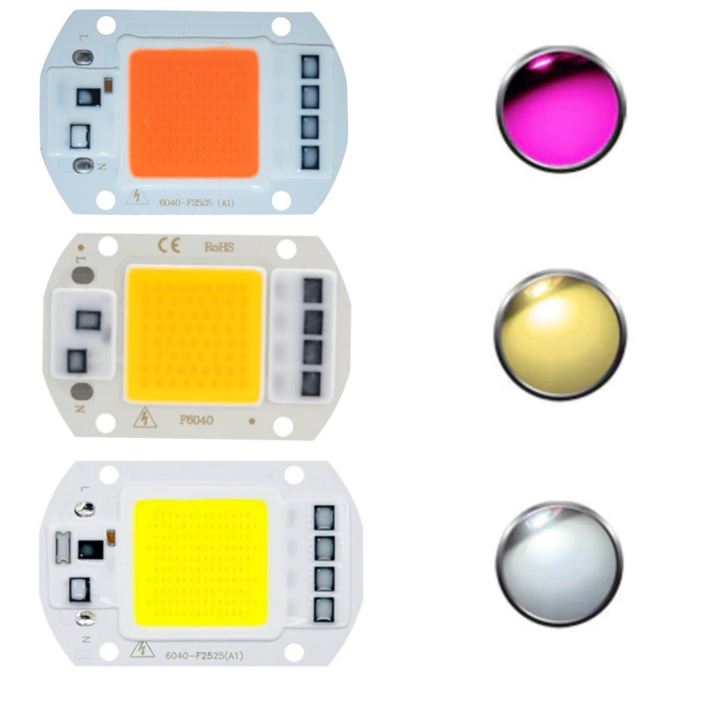 Super power led chip 50w cob 110v 220v Branco quente 3000-3500k branco ...