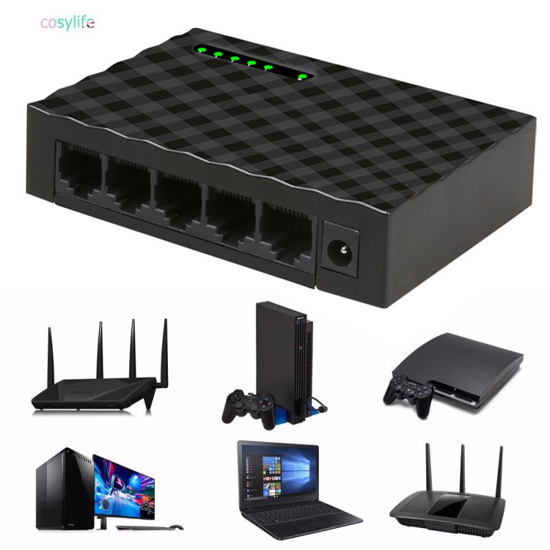 (Pronto) 5 Portas Gigabit Switch Ethernet Rápido 10 / 100 / 1000 Mbps ...