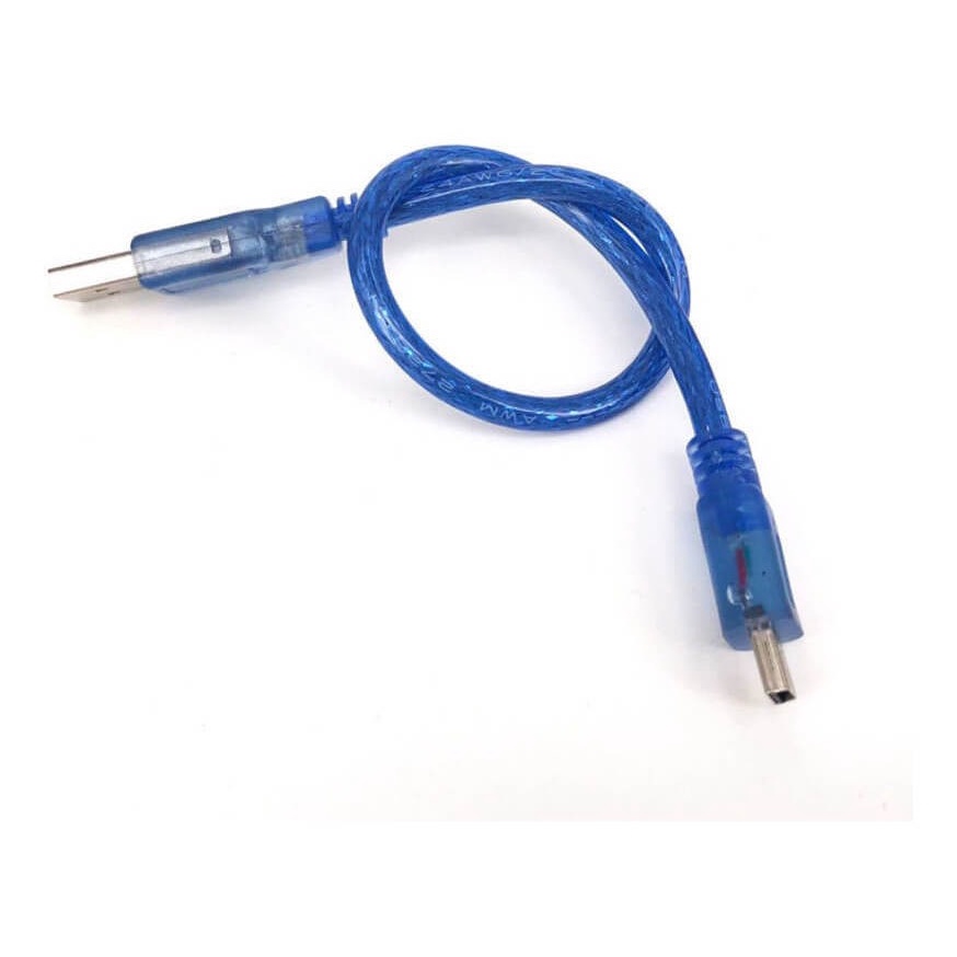 Cabo Usb 2.0 Azul Compativel Com Arduino Nano 30cm | Shopee Brasil