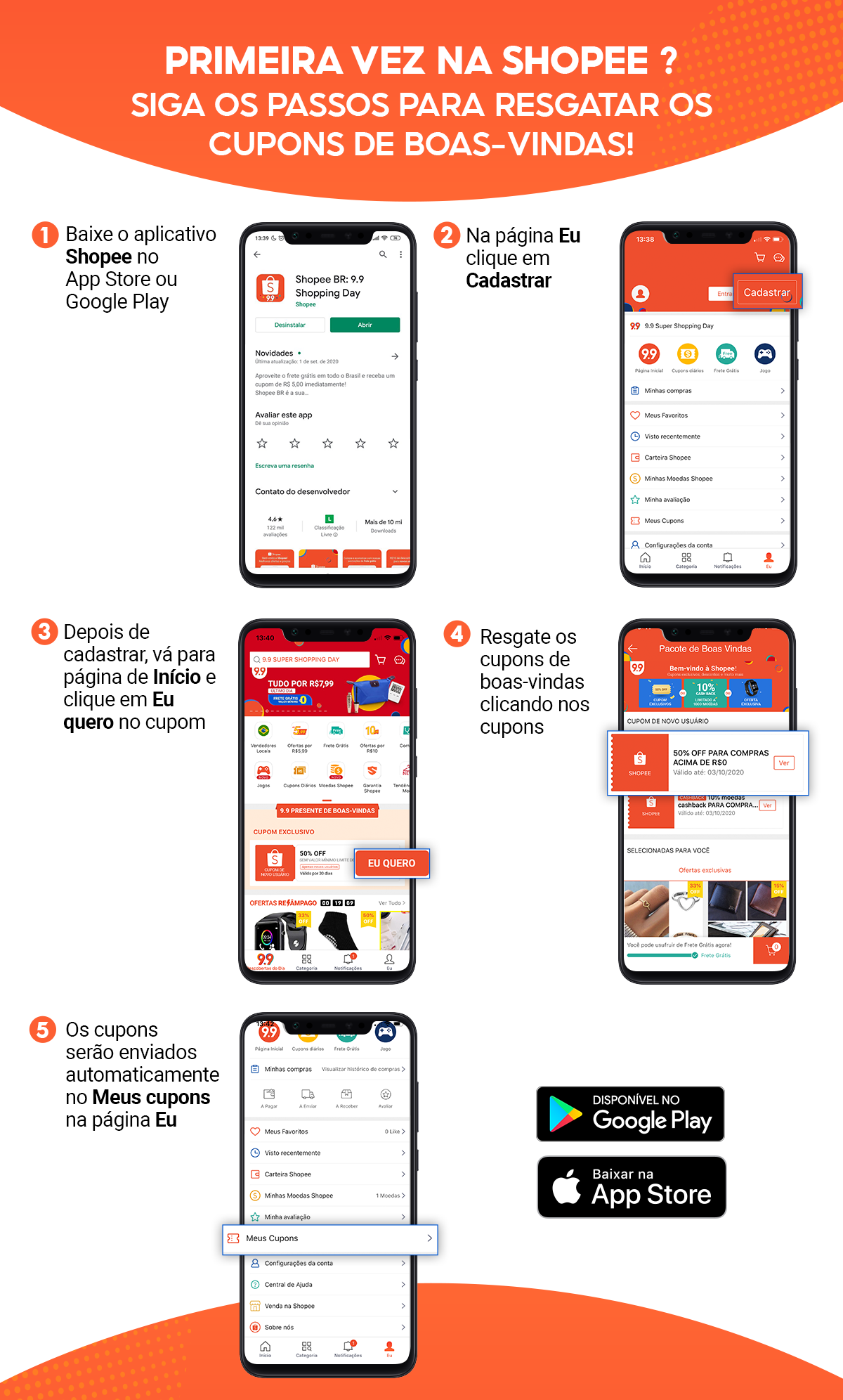 Cupom de Novo Usuário | Cupom de Desconto | Shopee Brasil 2022
