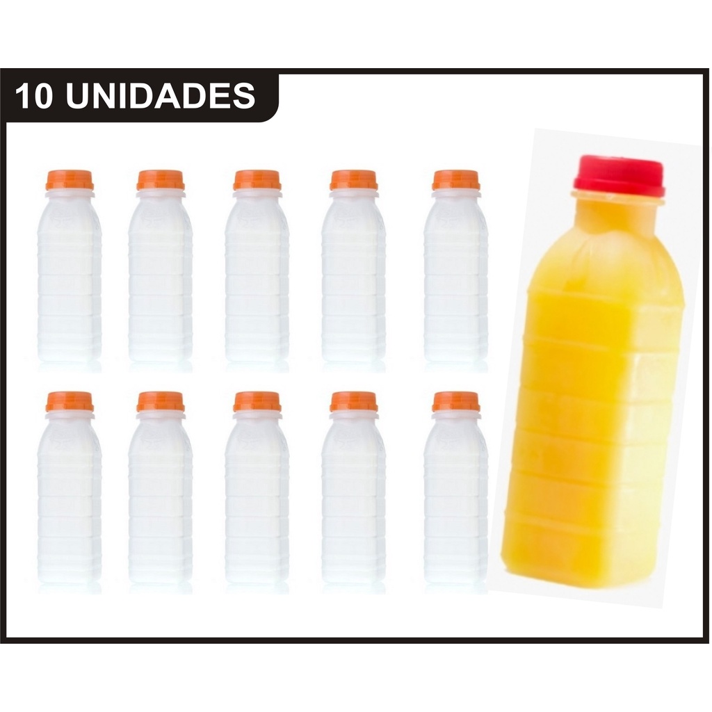 Garrafa Plástica Descartável Para Suco Caldo de Cana Agua de Coco 300 ml 10 Unidades | Shopee Brasil