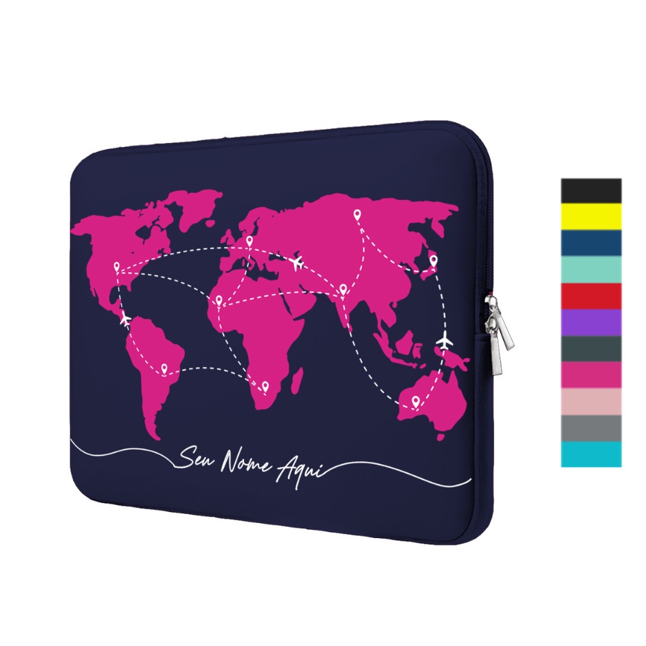 Case Capa Pasta Maleta Personalizada Para Notebook e Macbook 11 10 12 13 14 15 17 Polegadas ...