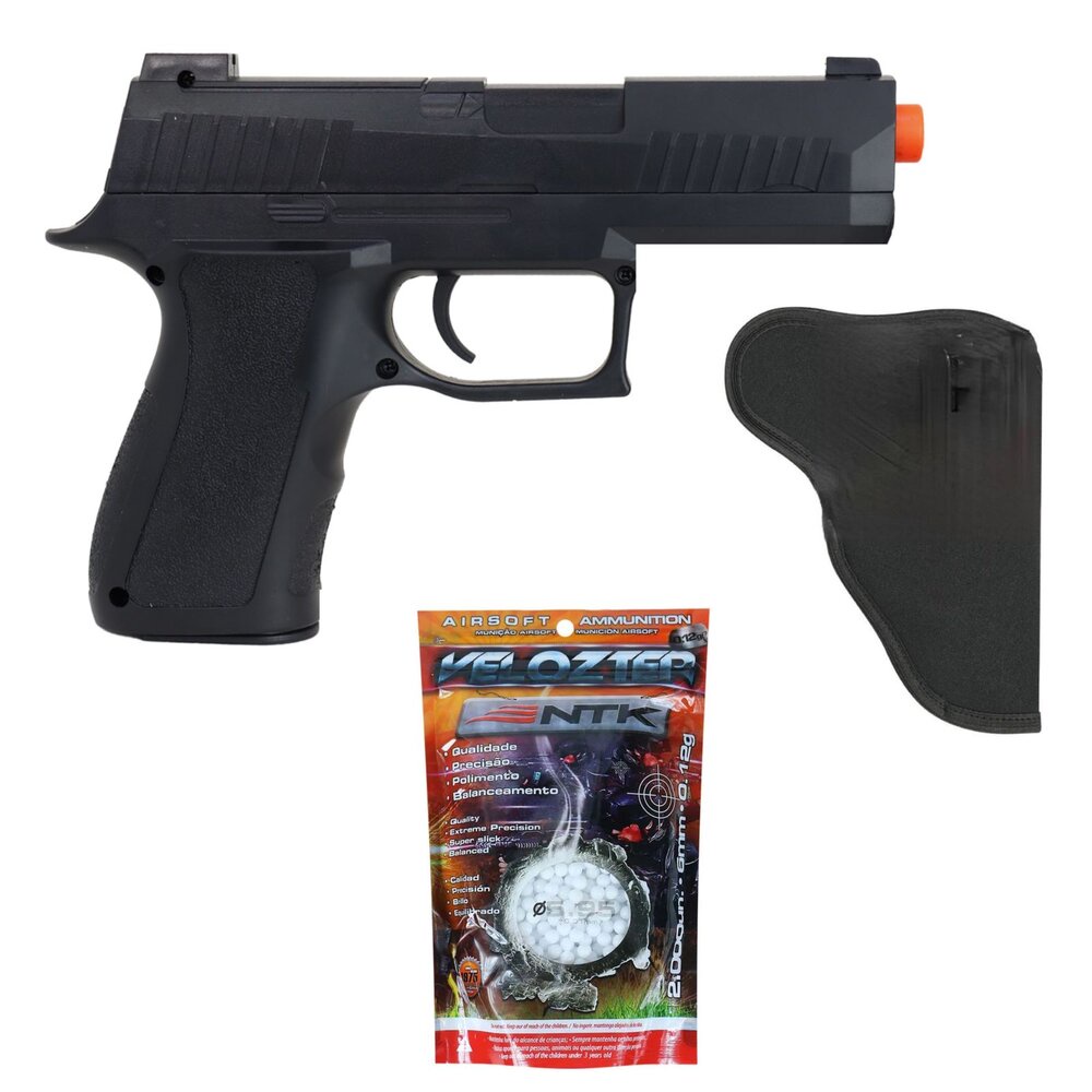 Pistola De Airsoft Spring Rossi Vigor P320 V311 6mm + 2000 Bbs + Coldre ...
