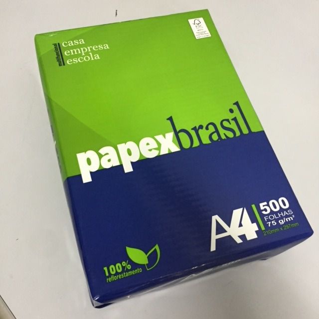 Papel A4 Premium 500 Folhas 75g Pacote de Sulfite Branco Papex Brasil Escritório Escola Casa ...