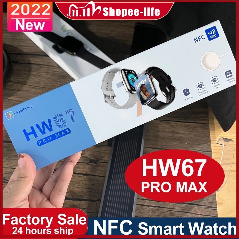 Smart Watch Hw67 Pro Max Original 1.9 In . Assistente De Voz NFC Com ...