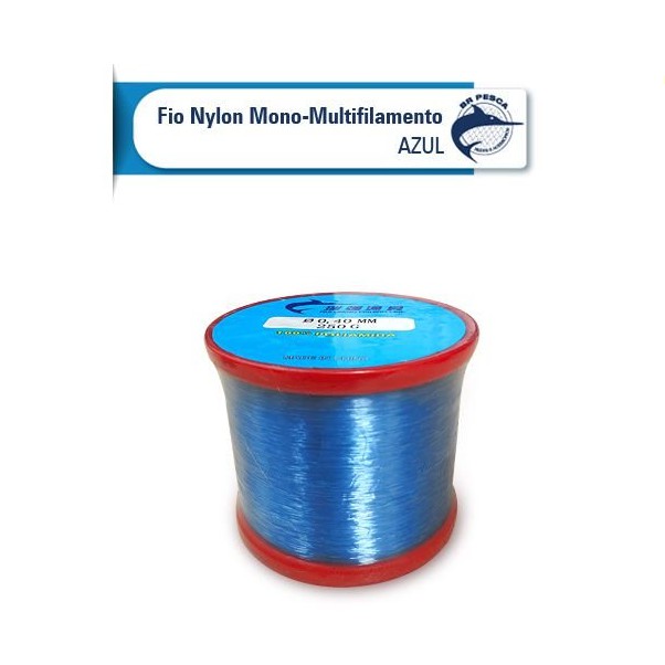 Linha Nylon Mono Azul para Pesca (PA - Poliamida) - Rolo 250 gramas ...