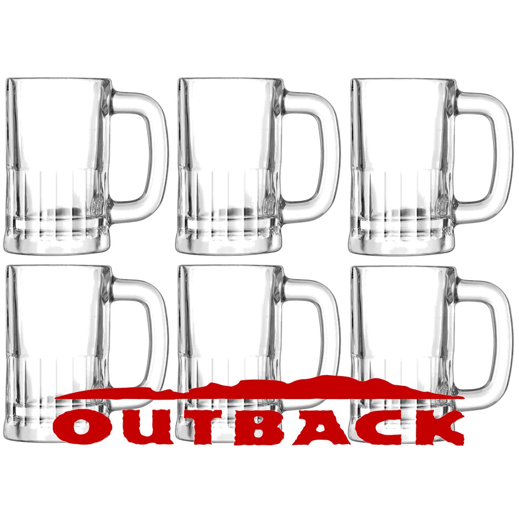 Caneca Outback De Chopp Original Com 6 Un - 355ml | Shopee Brasil