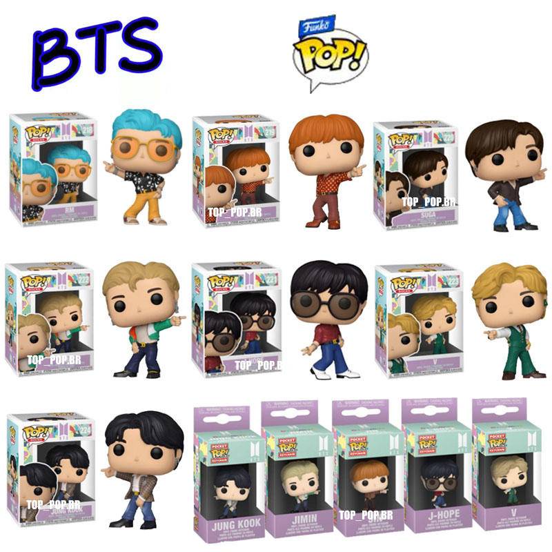 Funko Pop Rocks : BTS-Dinamite - BT21 kpop do bts Jung Kook Jimin V RM J-Hope Suga Jungkook ...