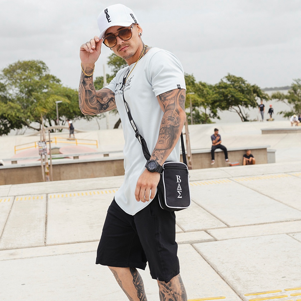 Bolsa Shoulder Bag Masculino Feminino Preta Marca Bae | Shopee Brasil