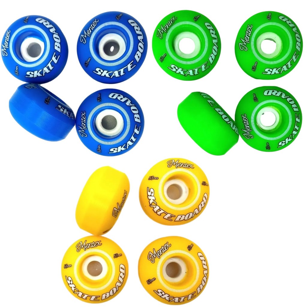 Roda Mentex 53mm 99a - 4 Rodas Skate Skateboard Street Wheels Importada Nota Fiscal incluida NF ...