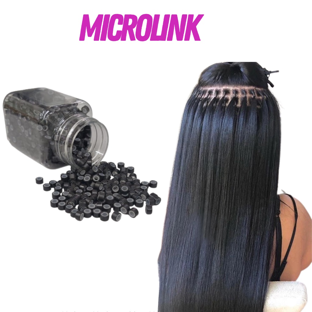 Microlink com Silicone 1000 unidades Mega Hair | Shopee Brasil