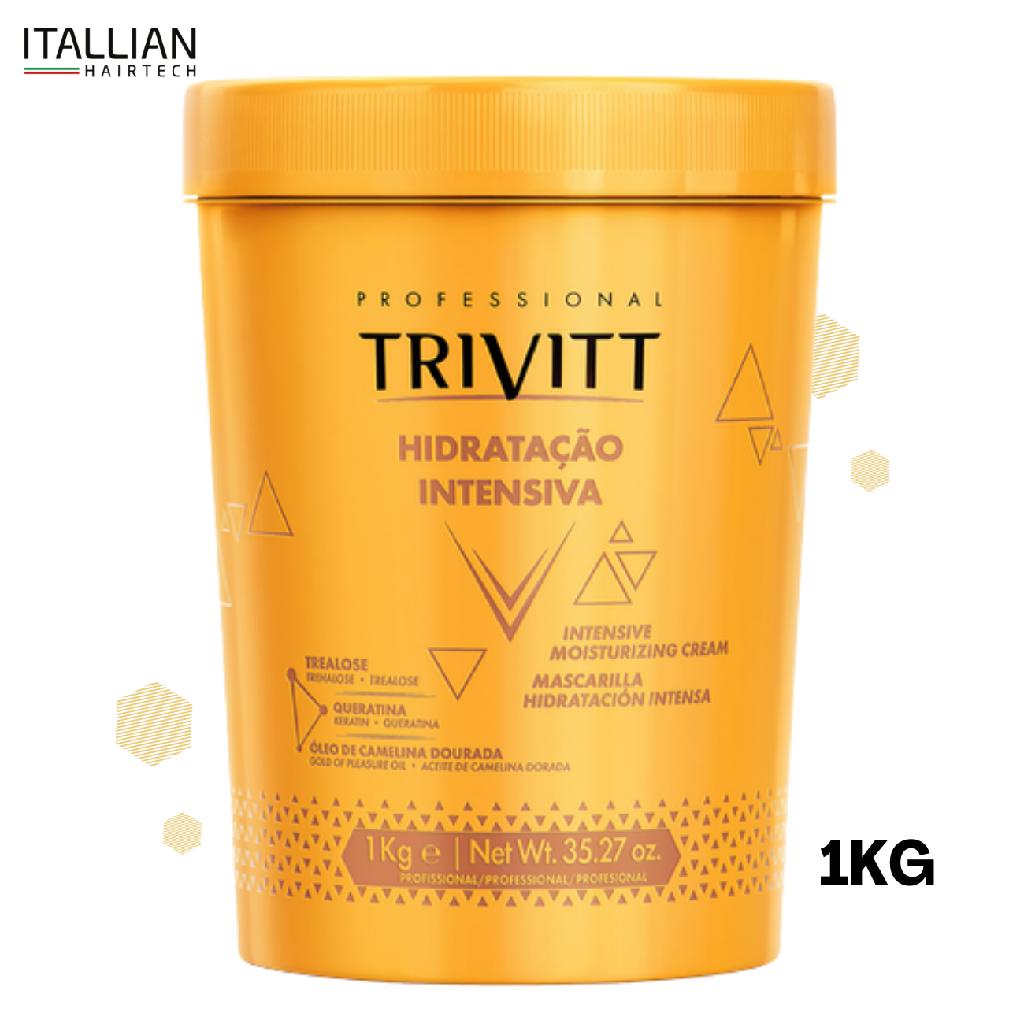 Hidratação Intensiva Trivitt Mascara Profissional Itallian HairTech 1Kg ...