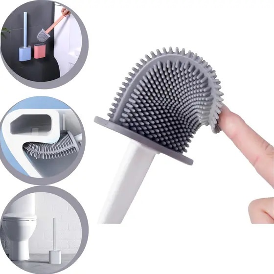 Escova DE sanitária lavatina quadrada silicone limpar vaso privada com ...