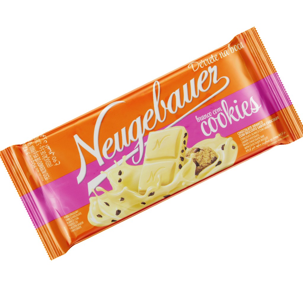 Barra De Chocolate Branco Cookies 90G Neugebauer | Shopee Brasil