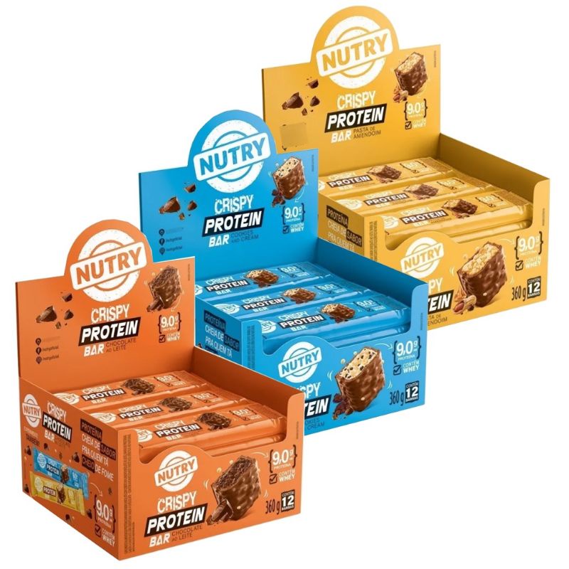 Barra Barrinha Proteína Simples / Vegana / Recheada Bar Protein - Caixa ...