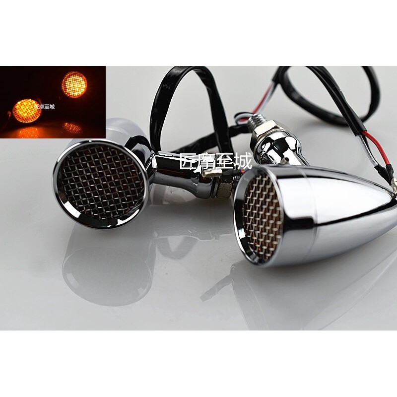 Chrome Motorcycle Turn Signal Light 20 LED Turn Signals Indicators ...