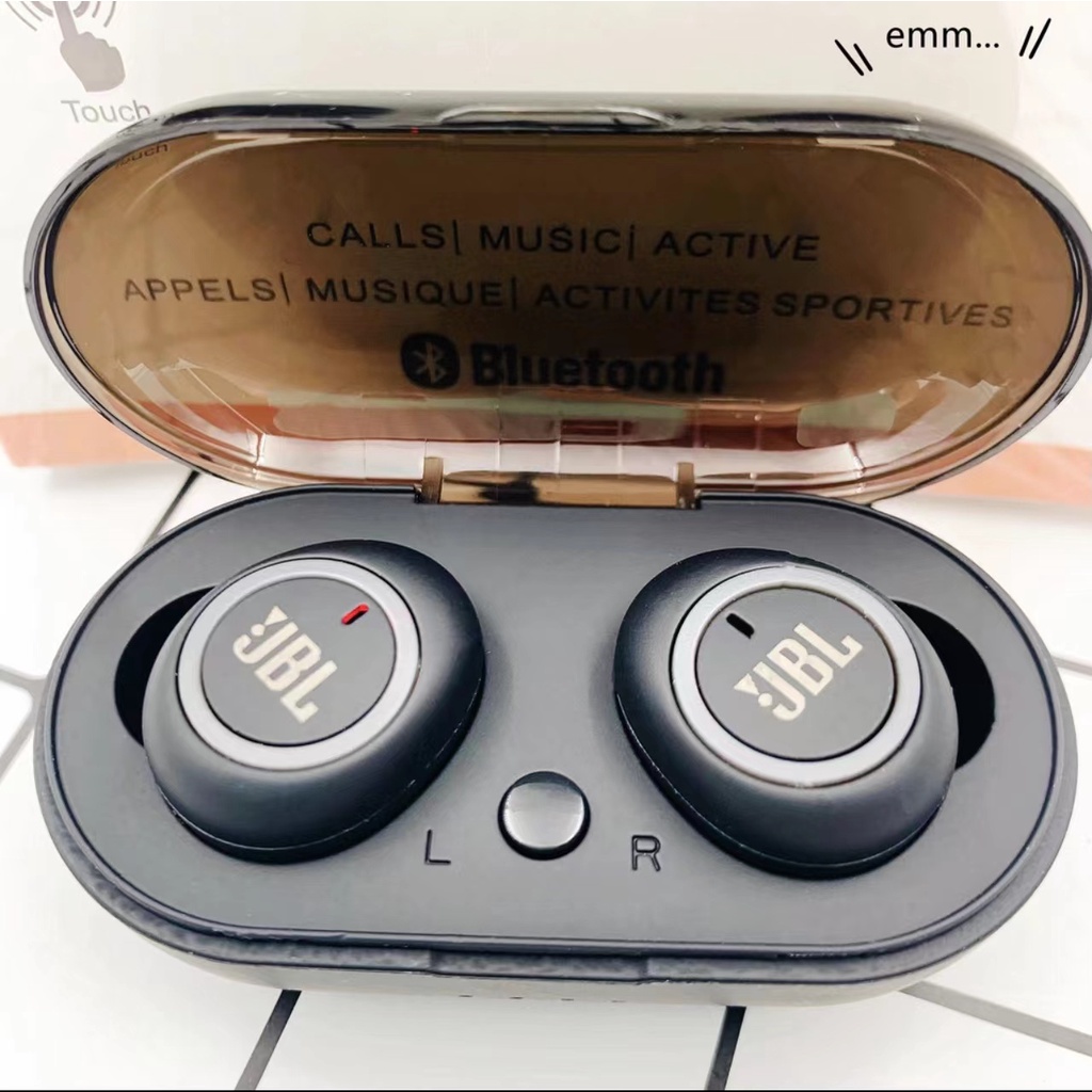 Fone jbl TWS-5 Bluetooth Sem Fio Headfone Headset Preto/Branco | Shopee ...
