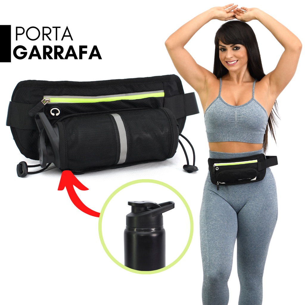 Pochete de Treinamento Feminina Resistente a Água com Porta Garrafinha ...