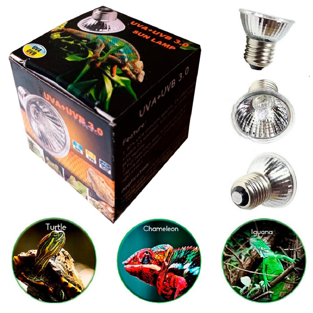 Lampada Aquecimento UVA UVB para Répteis Tartaruga Iguana Jabuti Lagarto Original - Escorrega o ...