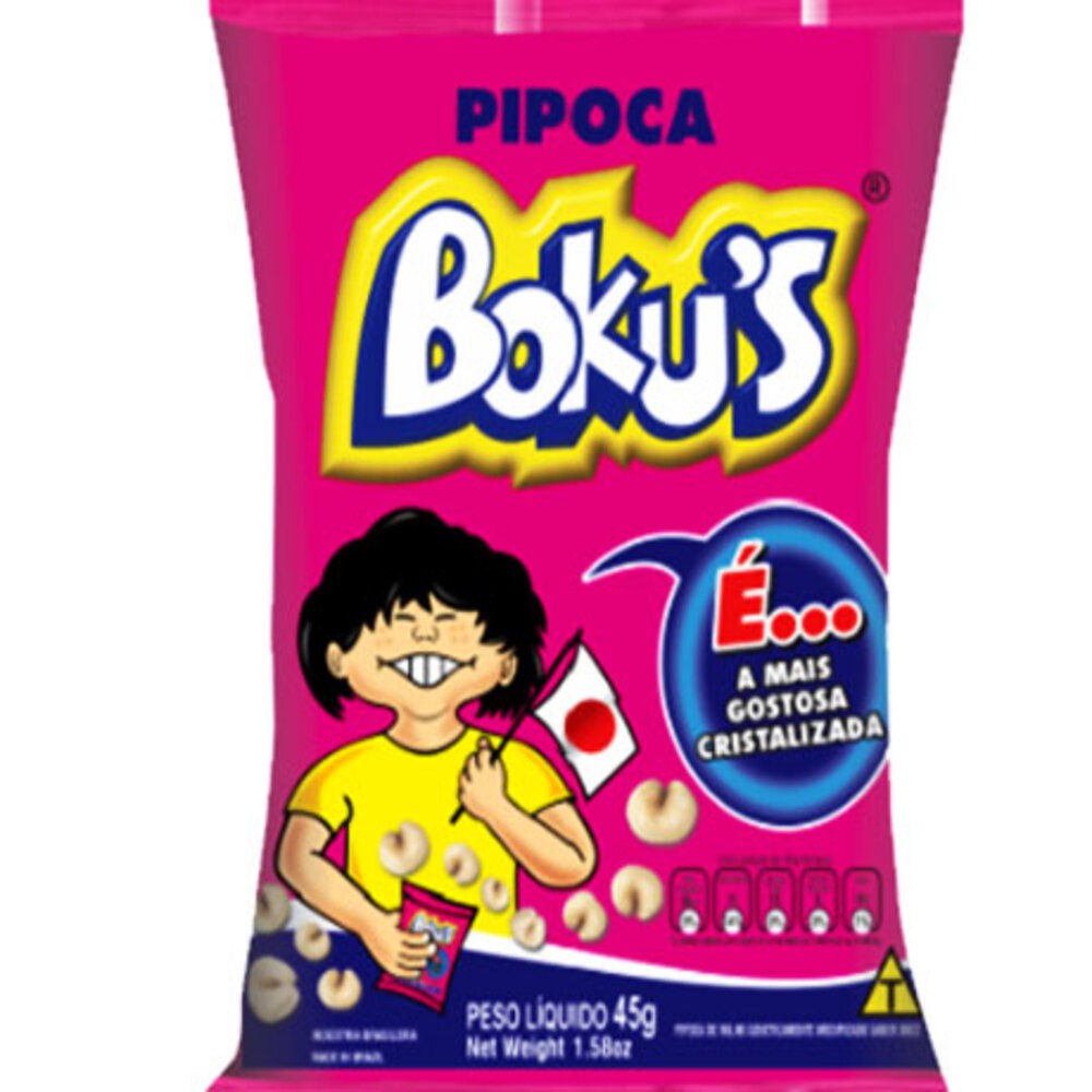 Pipoca Bokus Doce 10 Pacotes de 45g Cada | Shopee Brasil