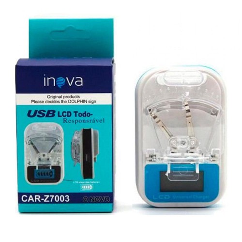 Carregador Universal de Bateria LCD Digital com USB - CAR-Z7003 - Inova ...