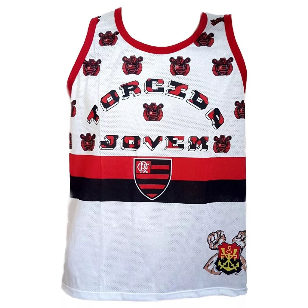 Regata Basquete Amarela Torcida Jovem Fla Tjf Flamengo - Escorrega o Preço