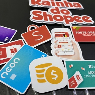 Topper de bolo Shopee - Topo simples | Shopee Brasil